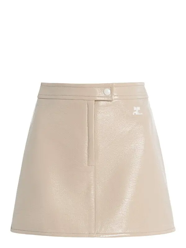 COURREGES Reedition Vinyl Mini Skirt - Light Grey