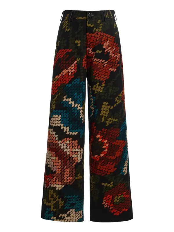 S.S.DALEY Spry Printed Gabardine Trousers - Multi
