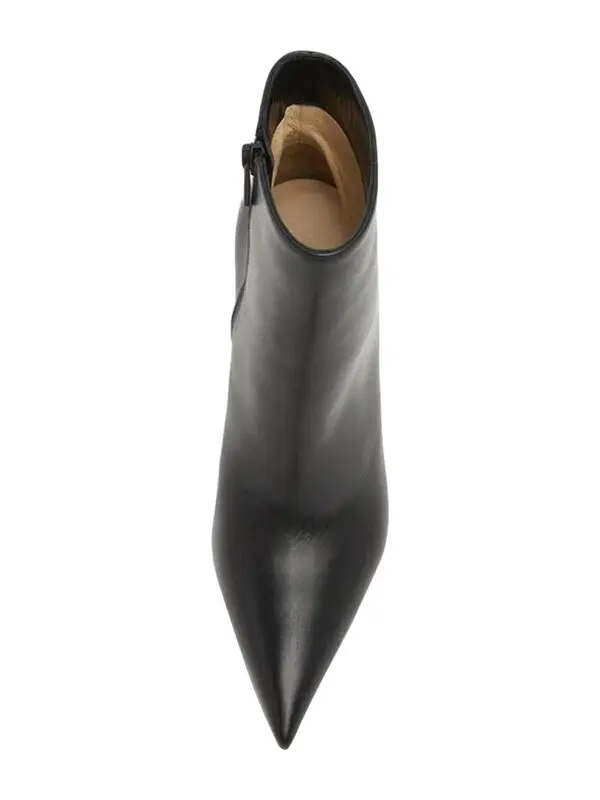 CHRISTIAN LOUBOUTIN 100mm Miss Z Leather Booties - Black