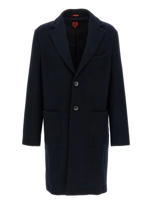 Barena Venezia Baron Wool Jersey Coat - Black