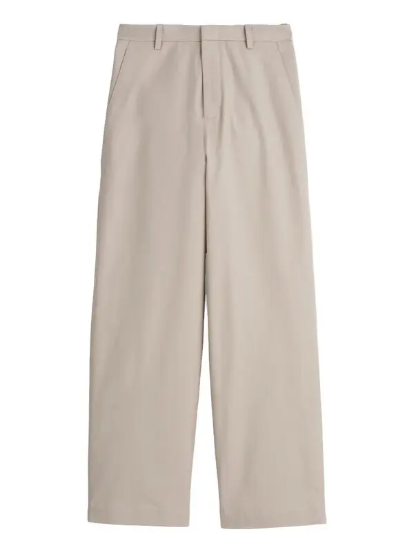 Cos Cotton Wide-leg Chinos - Beige