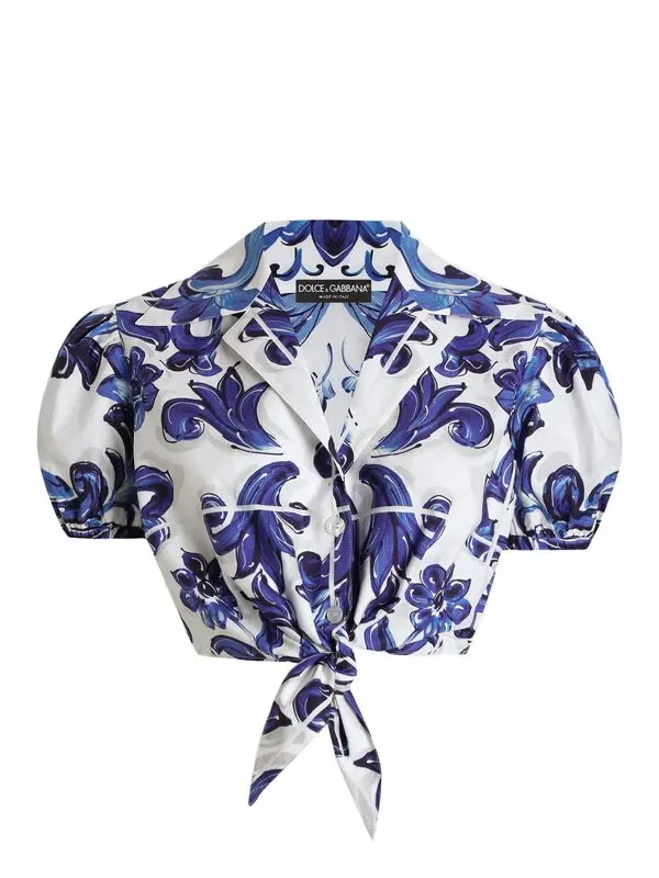 Dolce & Gabbana Majolica- Poplin Shirt - Print