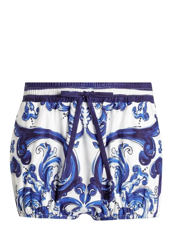 Dolce & Gabbana Majolica- Poplin Shorts - Print