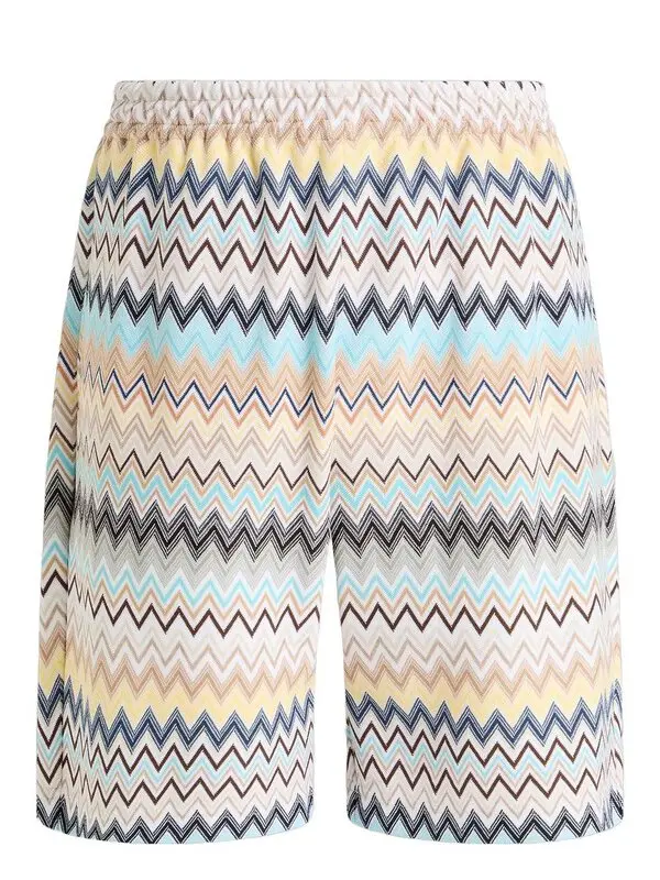 Missoni Crochet-knit Cotton Drawstring Shorts - White