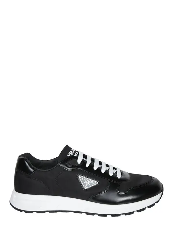 Prada Low-top Leather Sneakers - Black