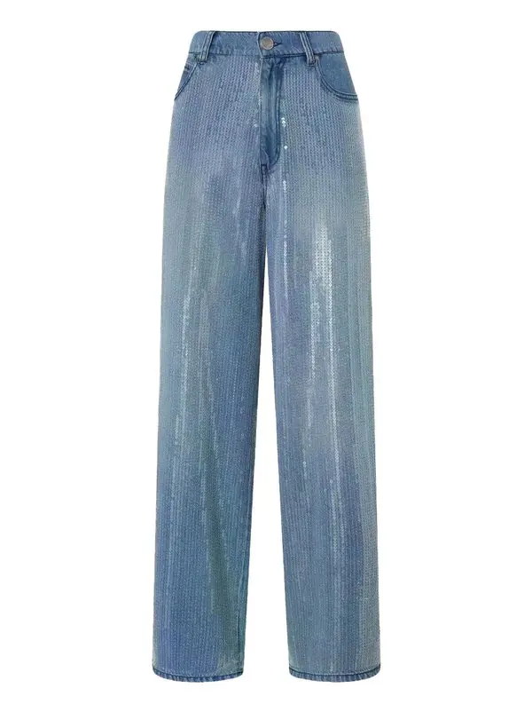 Pinko Sequin-embellished Jeans - Blue