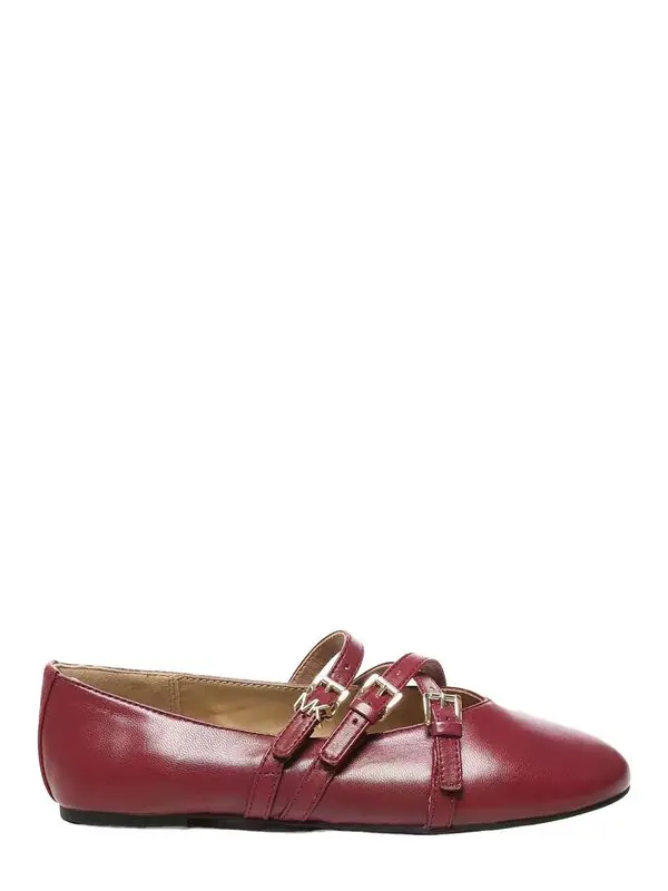 Michael Kors Buckled Straps Ballet Flats - Red