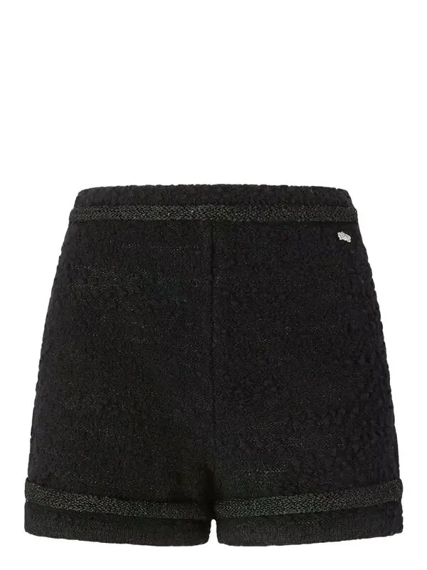 GENNY Sequin-embellished Tweed Shorts - Black