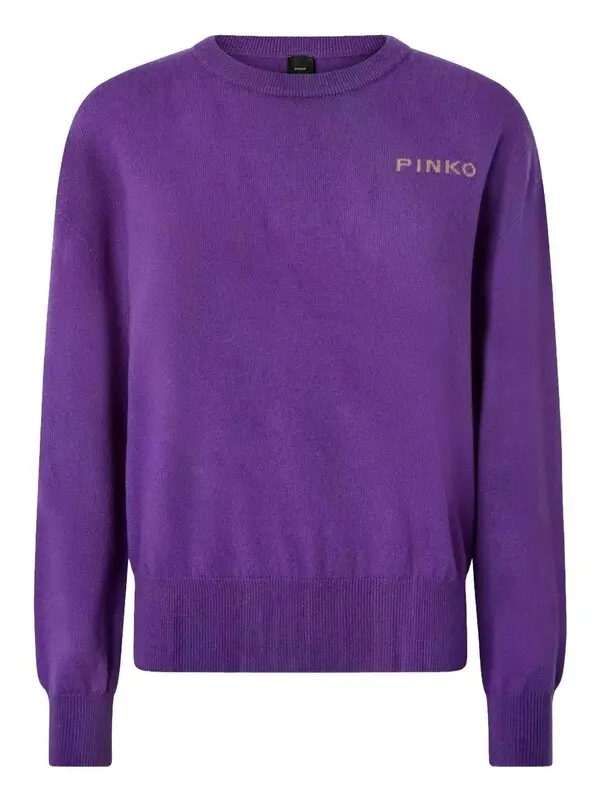 Pinko Love Birds Sweater - Purple