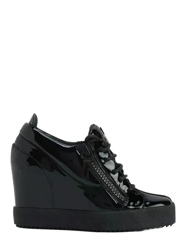 GIUSEPPE ZANOTTI Addy Wedge Zip-fastening Sneakers - Black