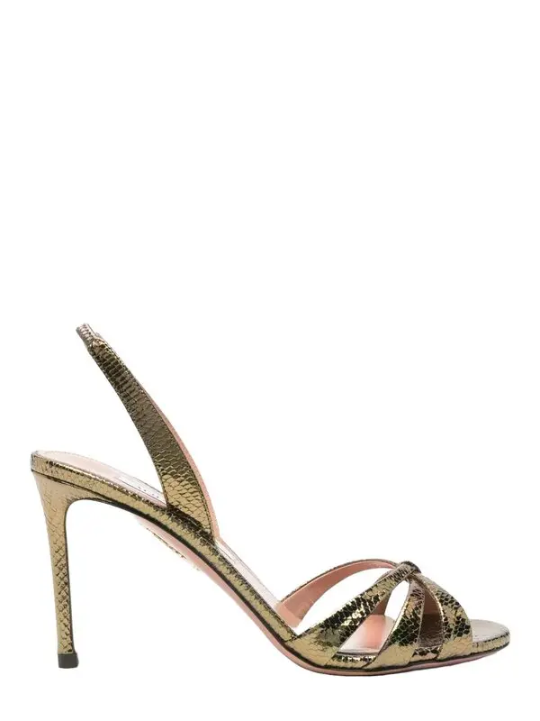 AQUAZZURA 85mm Tati Slingback Sandals - Green