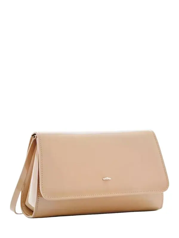 GIUSEPPE ZANOTTI Mini Cleopatra Patent Leather Flap Clutch - Brown