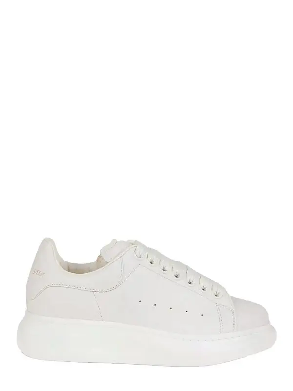 Alexander McQueen Oversized Leather Platform Sneakers - Neutrals