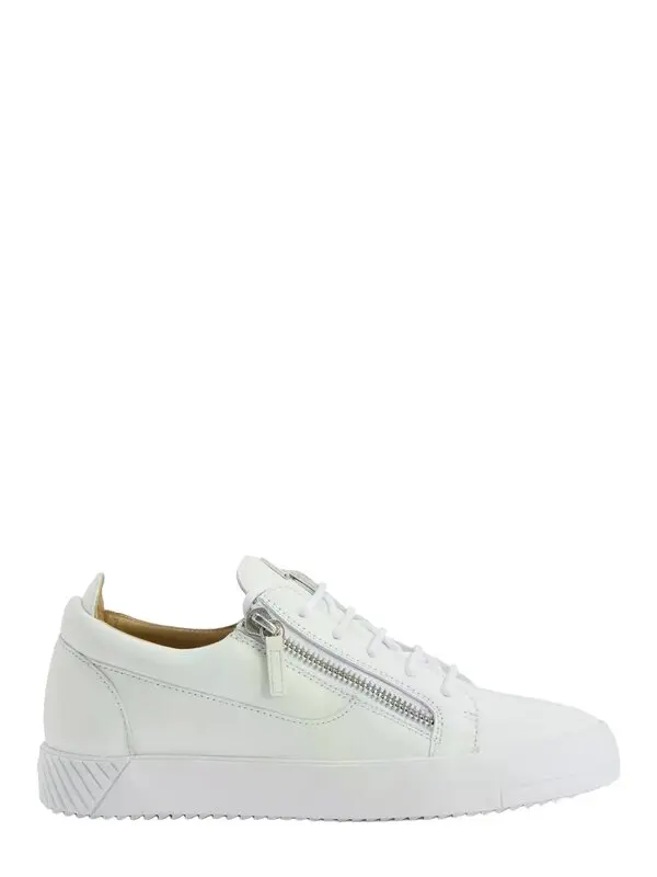 GIUSEPPE ZANOTTI Frankie Zip-detail Lace-up Sneakers - White