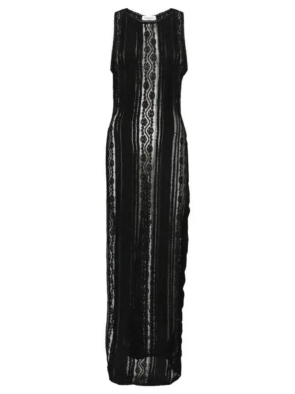 Charo Ruiz Ibiza Lace-pattern Sleeveless Maxi Dress - Black