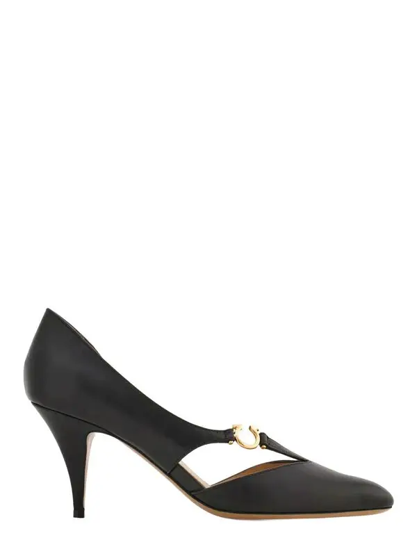 FERRAGAMO 70mm Gancini Pumps - Black