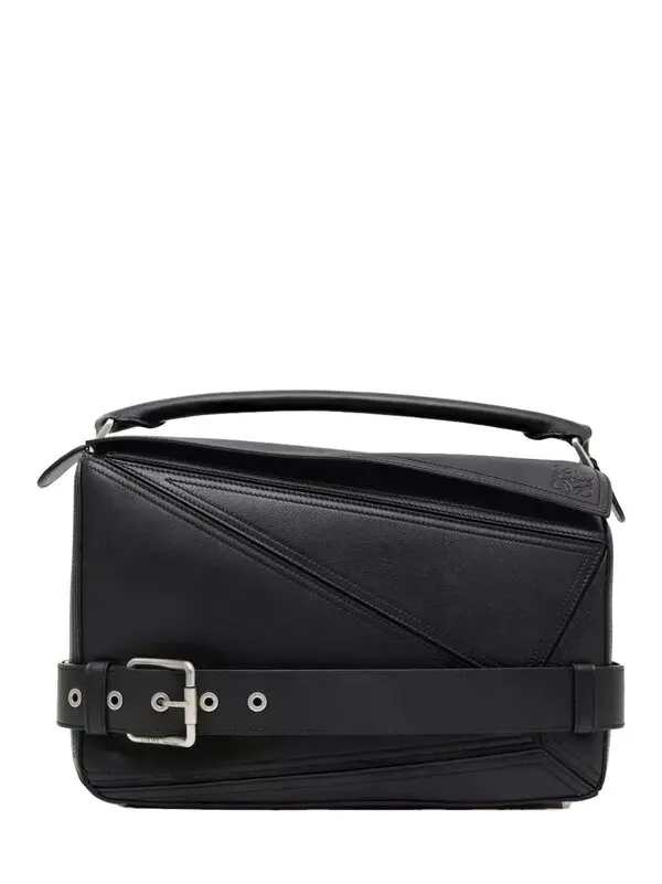 Loewe Large Puzzle Biker Shoulder Bag - Black