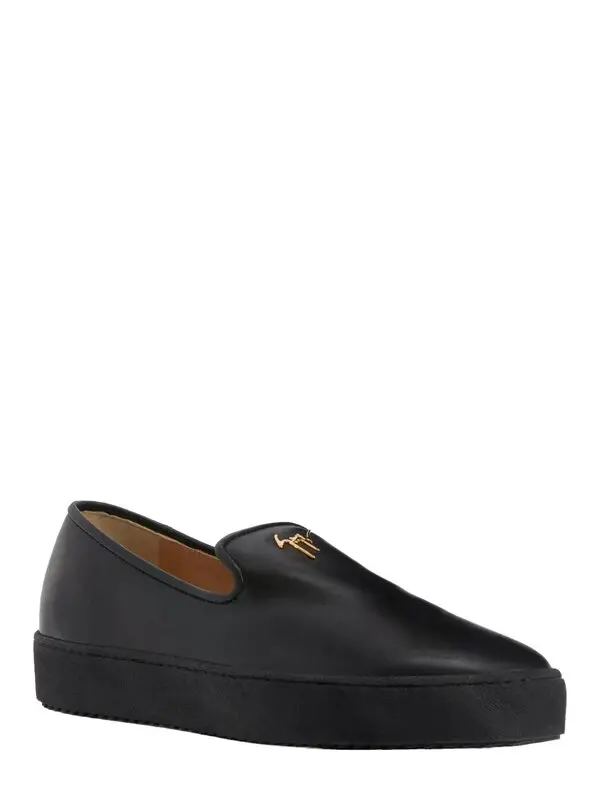 GIUSEPPE ZANOTTI Kobe Logo-plaque Slip-on Sneakers - Black