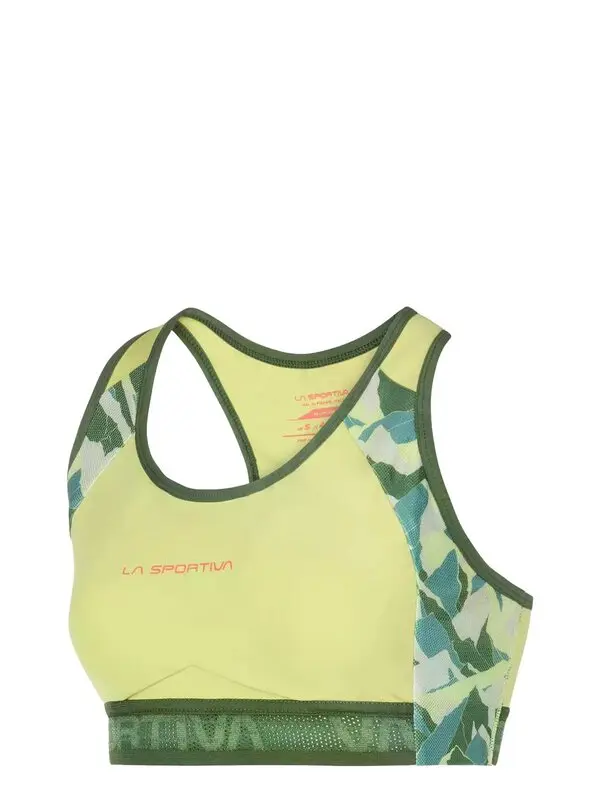 LA SPORTIVA Racer-back Print Sports Bra - Green
