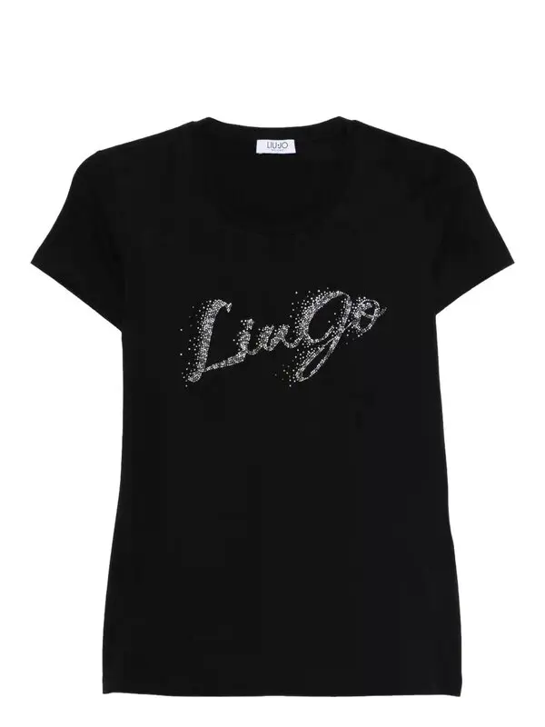 Liu Jo Logo Embellished T-shirt - Black