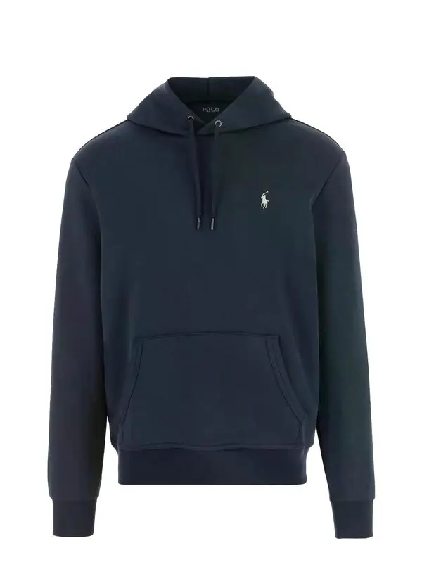 Polo Ralph Lauren Logo-embroidered Drawstring Hoodie - Blue