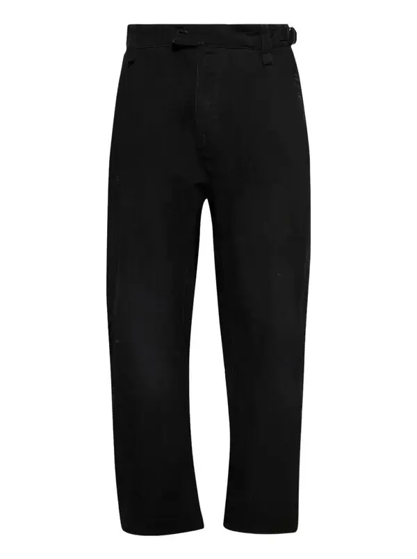 Balenciaga Buckle Fastening Drop-crotch Trousers - Black