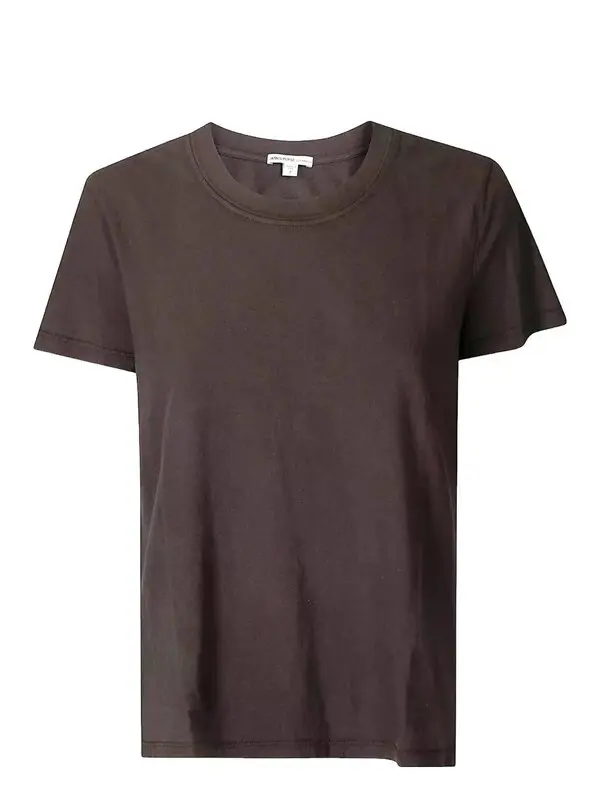 JAMES PERSE Short-sleeve Crewneck T-shirt - Brown