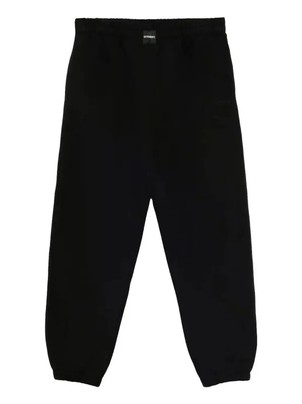 Vetements Logo-embroidered Trousers - Black