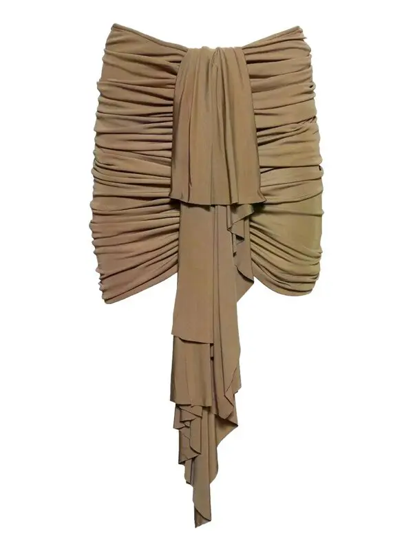 Christopher Esber Ruched Mini Skirt - Neutrals