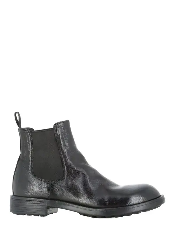 Officine Creative Elasticated-panel Leather Boots - Black