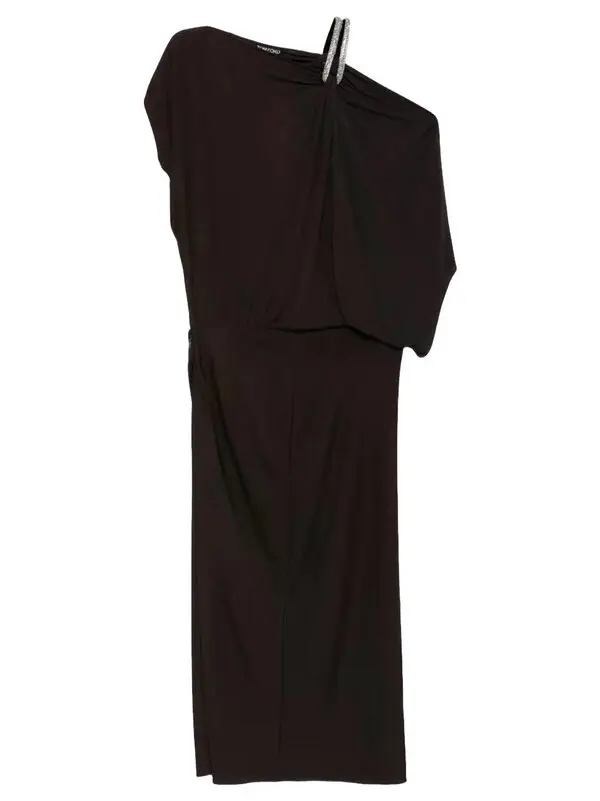 TOM FORD Asymmetric One-shoulder Dress - Brown