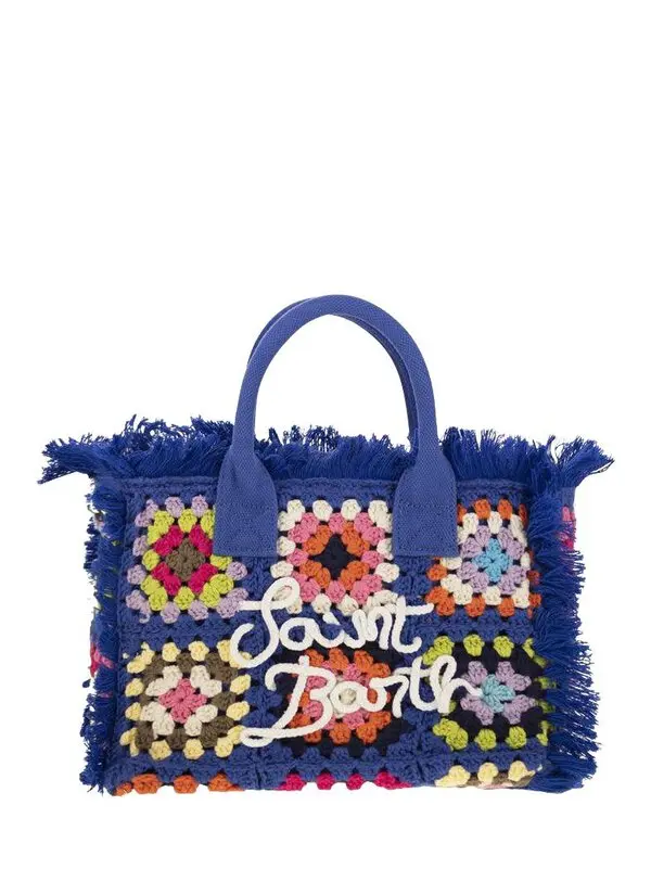 MC2 SAINT BARTH Colette Crochet Handbag - Bluette