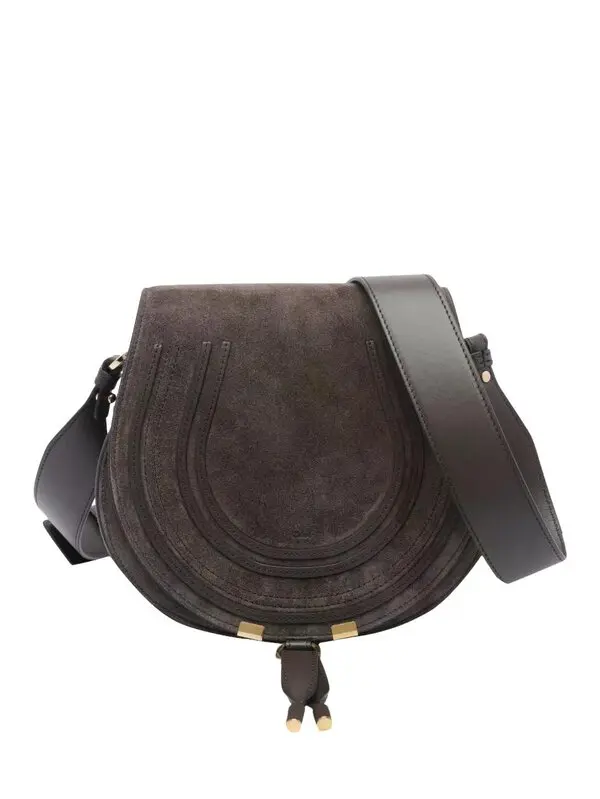 Chloé Marcie Suede Crossbody Bag - Brown