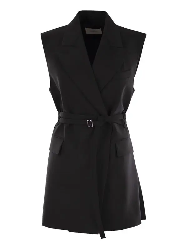 Sportmax Ciurma Sleeveless Long Blazer - Black