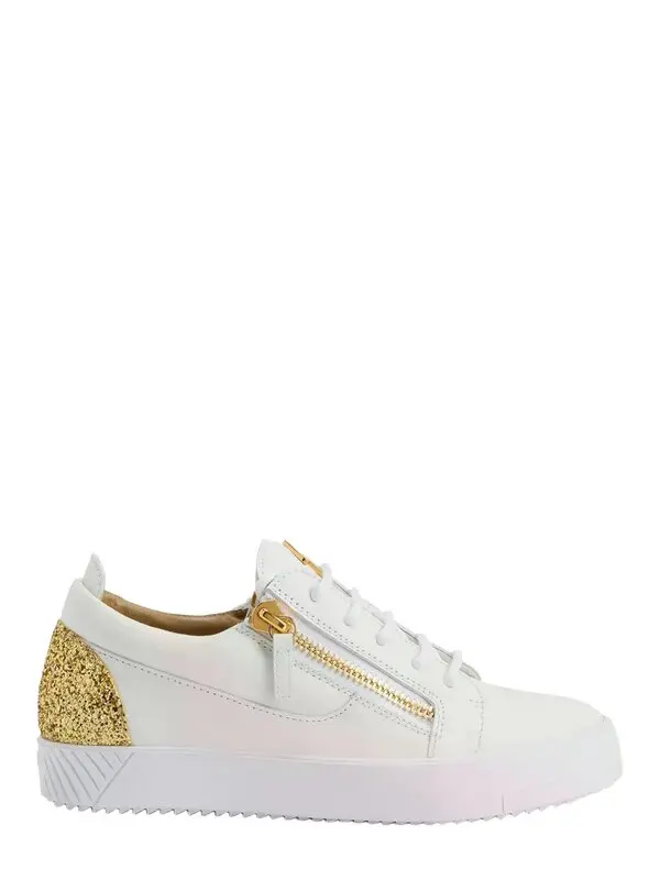 GIUSEPPE ZANOTTI Gail Glitter Panel Sneakers - White