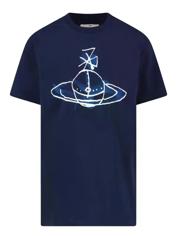 VIVIENNE WESTWOOD Orb Sketch T-shirt - Blue
