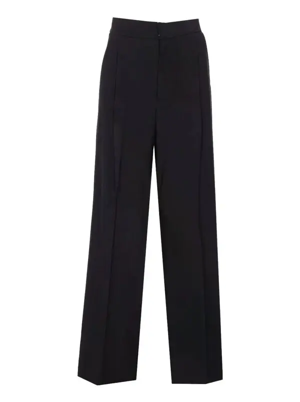 TWINSET High-rise Wide Leg Trousers - Black