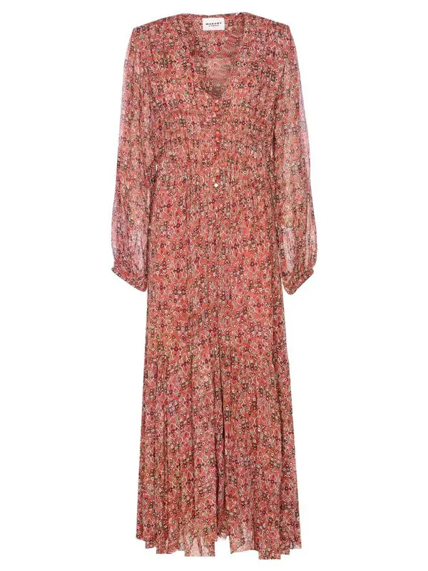 MARANT ETOILE Briane Flounced Dress - Pink