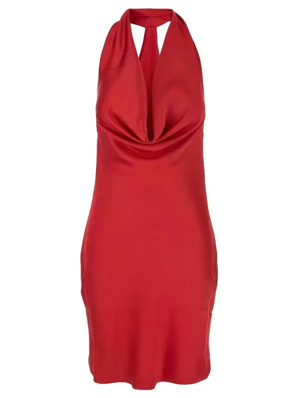 Norma Kamali Halterneck Mini Dress - Red