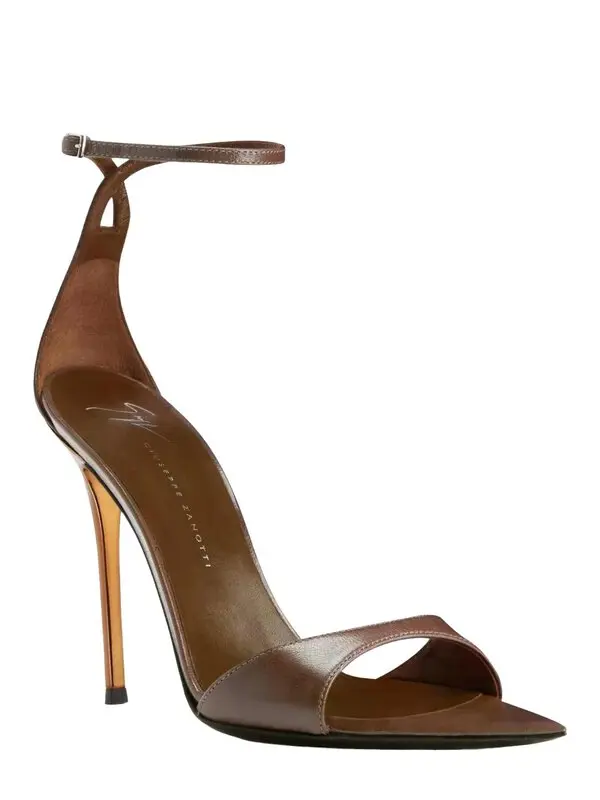 GIUSEPPE ZANOTTI 105mm Intriigo Ankle-strap Pointed-toe Sandals - Brown