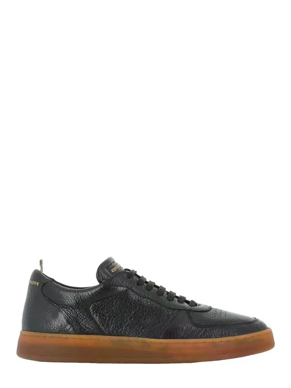 Officine Creative Textured Leather Sneakers - Black