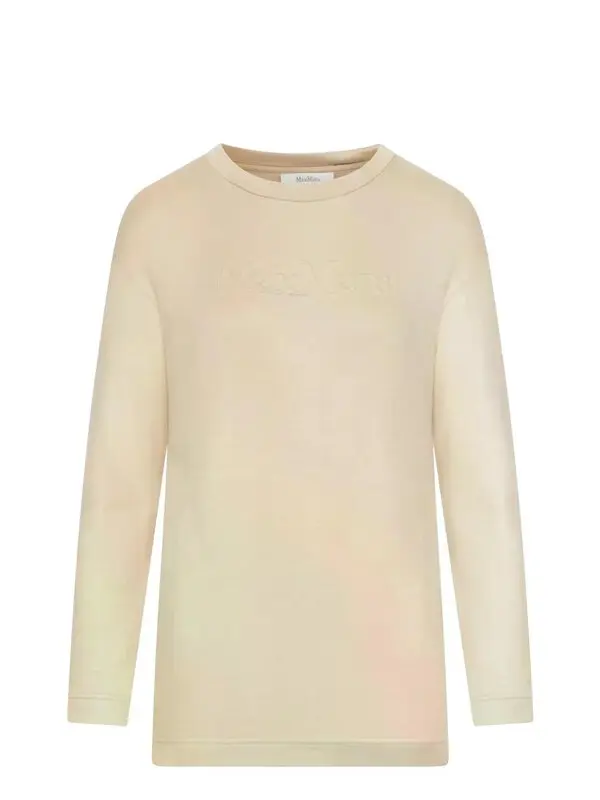 Max Mara Logo-embossed Sweatshirt - Neutrals