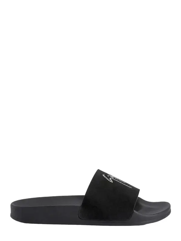 GIUSEPPE ZANOTTI Crystal-embellished Slides - Black