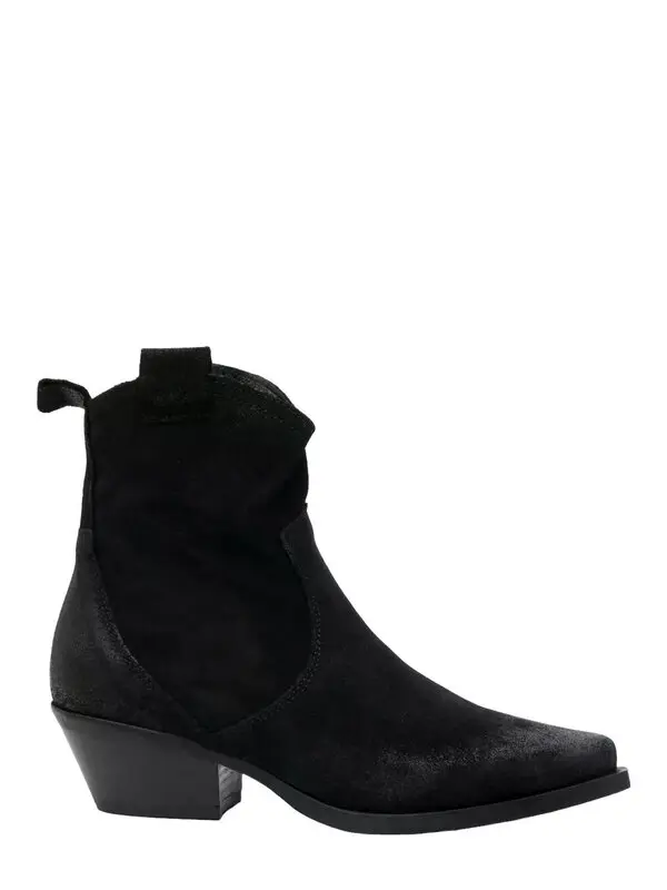 METISSE 50mm Texan Pointed-toe Zip Boots - Black