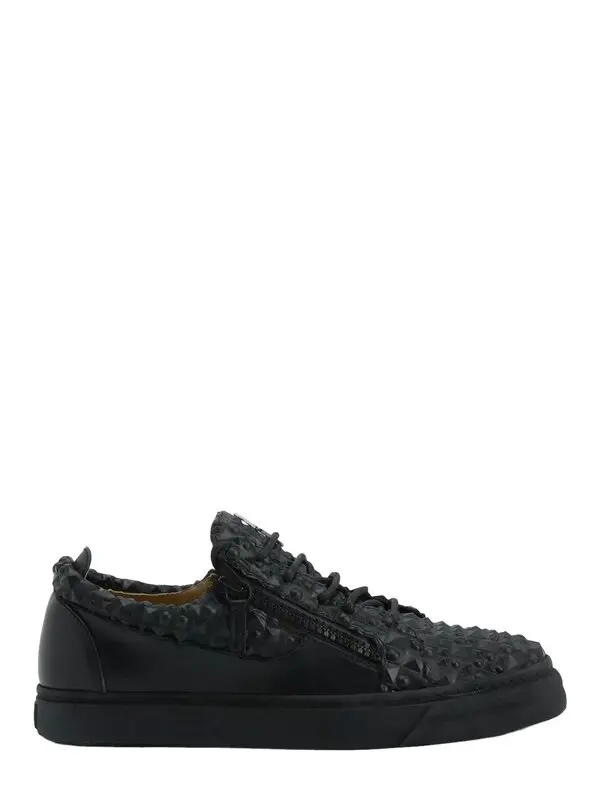 GIUSEPPE ZANOTTI Stud-embellished Low-top Sneakers - Black