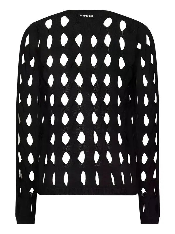 Pinko Open-knit Cardigan - Black