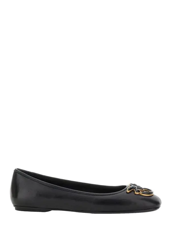 Pinko Logo-embellished Ballerina Flats - Black