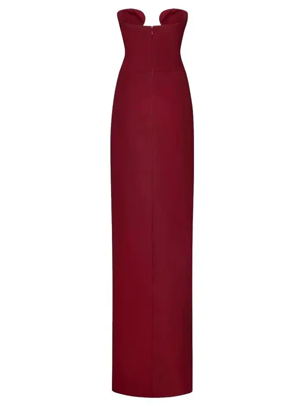 NENSI DOJAKA Cut-out Side-slit Maxi Dress - Red