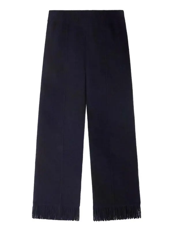 Alanui Fringe-detail Trousers - Blue