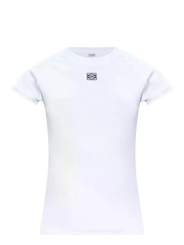 Loewe Logo-embroidered Raglan-sleeved T-shirt - White